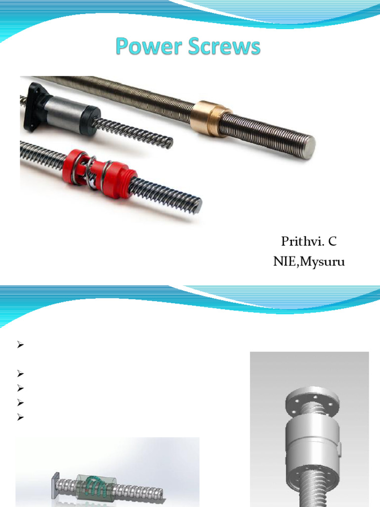 Unit 5_Power Screws | PDF | Buckling | Stress (Mechanics)