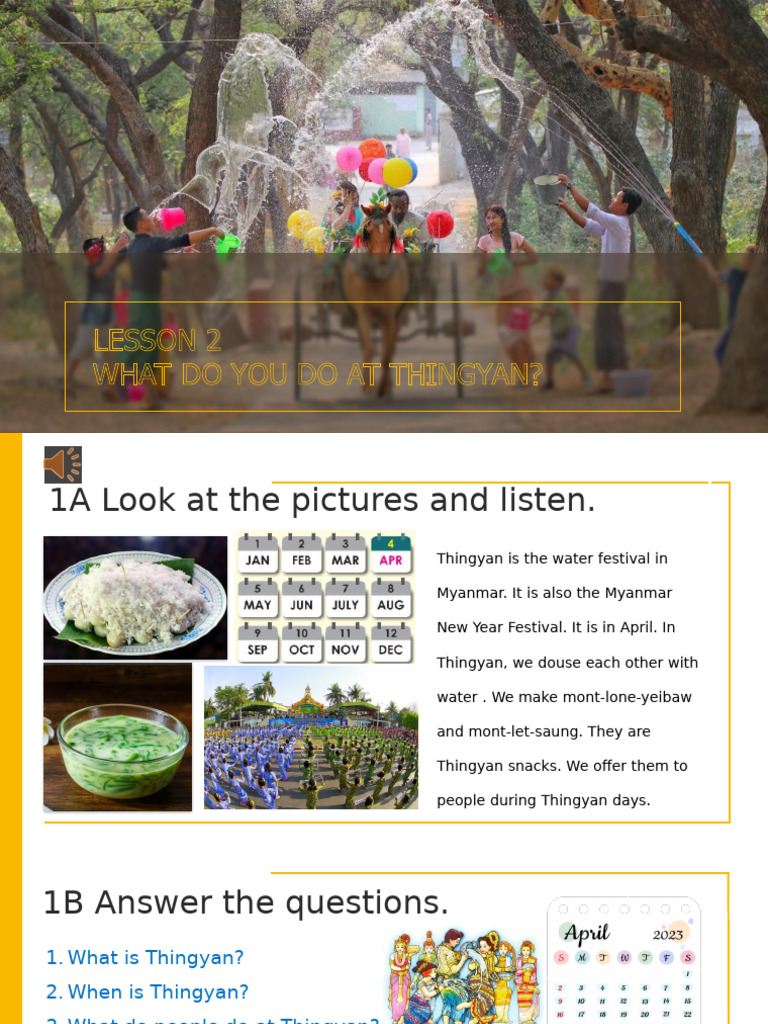 g4 Unit 4 Lesson2 | PDF | Religious Festivals | Observances Set