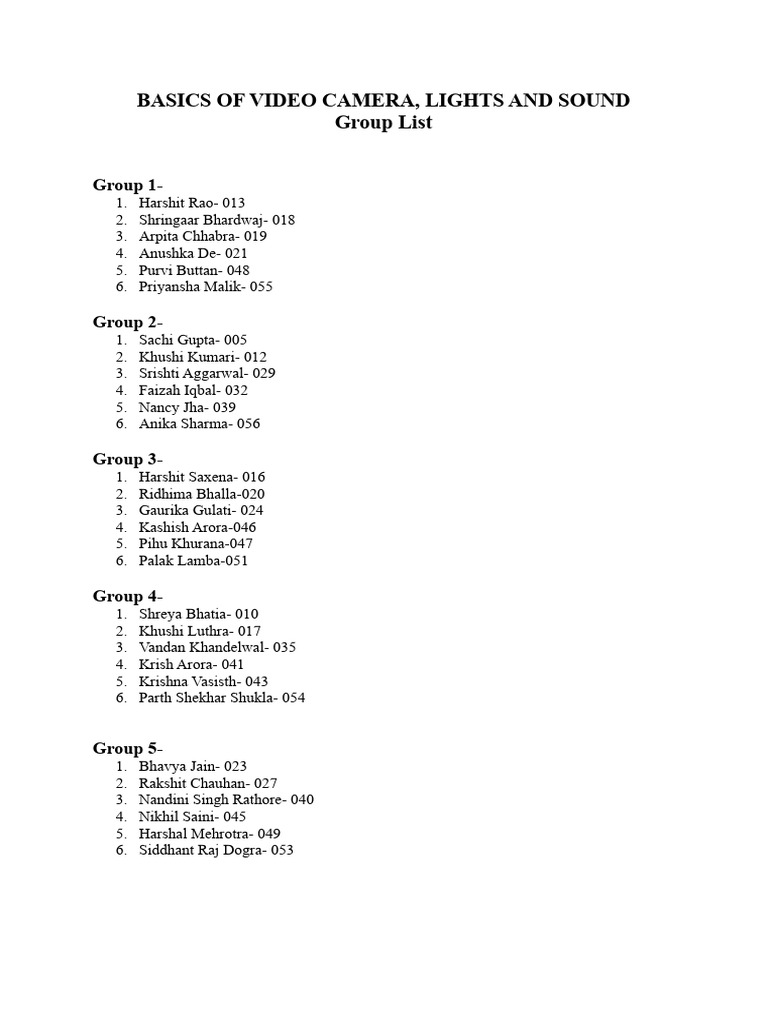 Basics of Video Camera | PDF