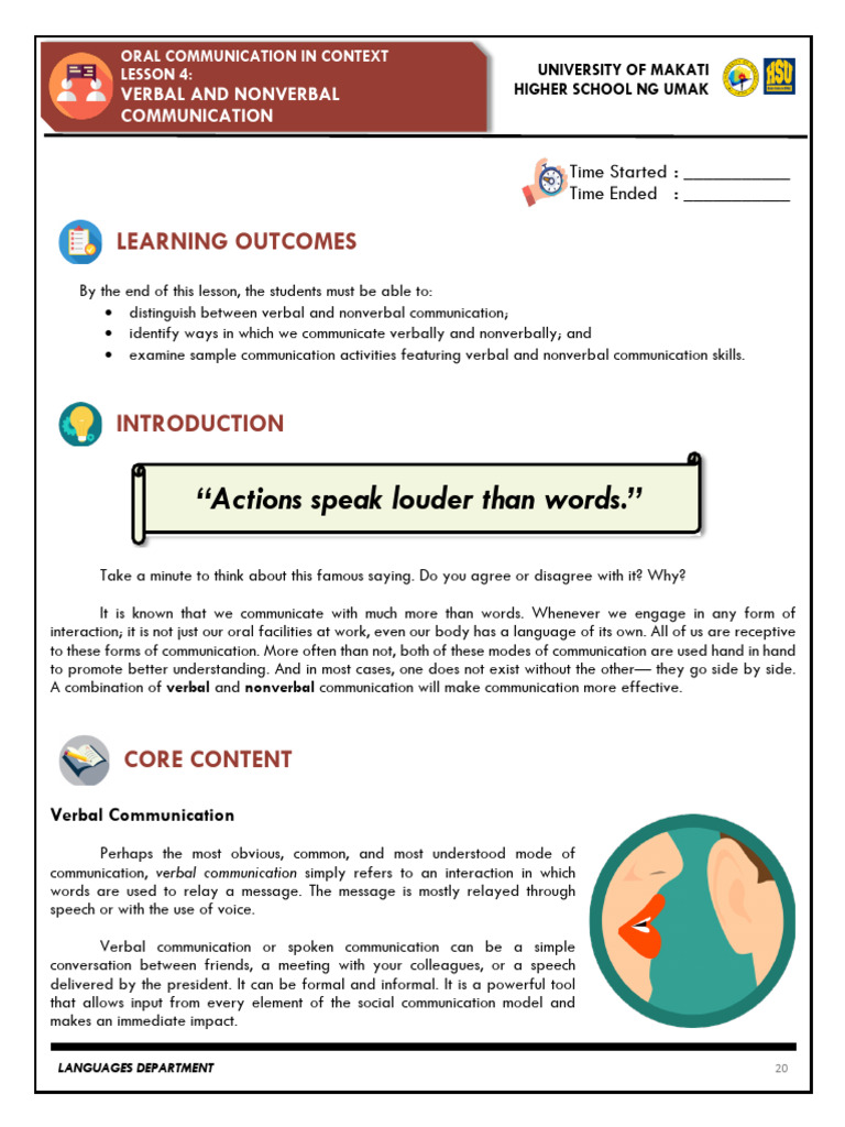 Communication Skills for Students | PDF | Nonverbal Communication ...