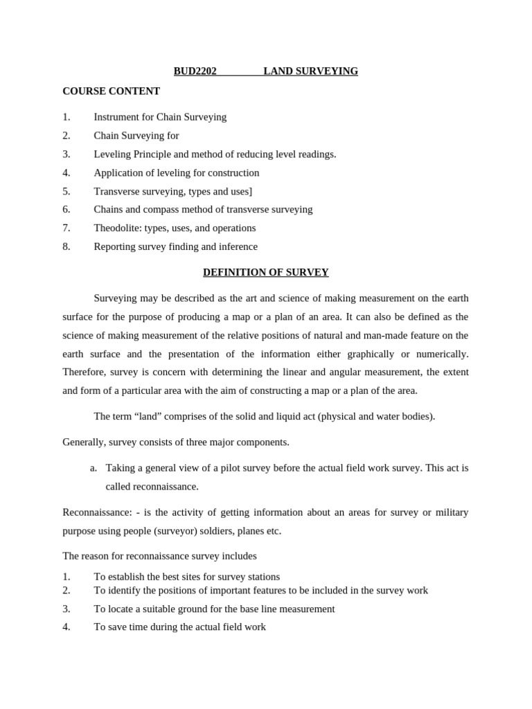 LAND SURVEY EDITED | PDF | Surveying | Compass