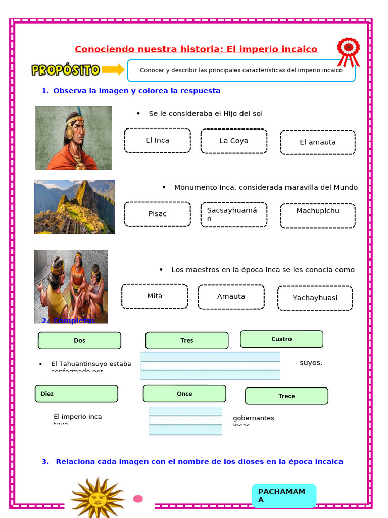 03. FICHA PERSONAL-EL IMPERIO INCAICO | PDF
