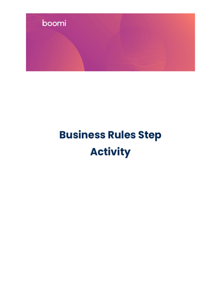 Automating Business Rules in Boomi | PDF | Email Address | Computer Science