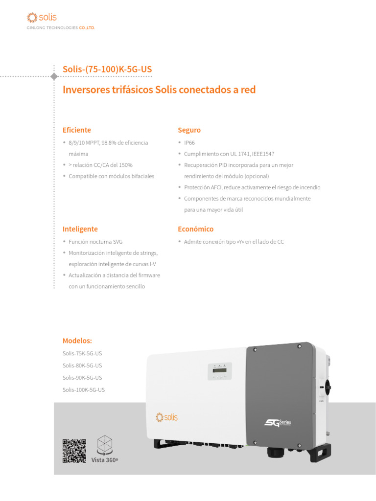 Solis Datasheet Solis - (75-100) K-5G-US MEX V1,7 202409 | PDF ...
