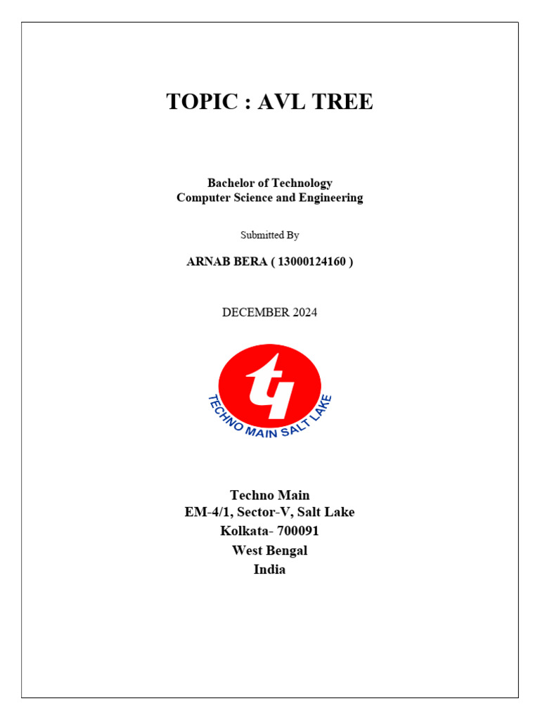 Arnab Bera 13000124160 Ca2 Pdf Algorithms And Data Structures Computing