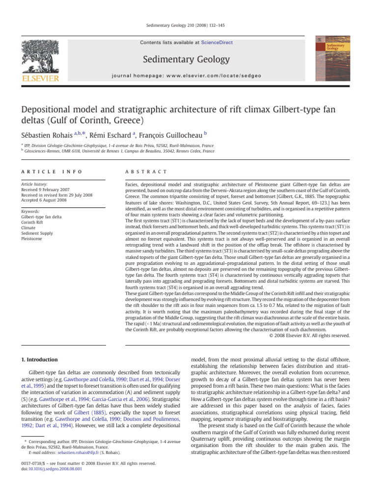 Rohais - Et Al - 2008 - Depositional Model and Stratigraphic | PDF ...
