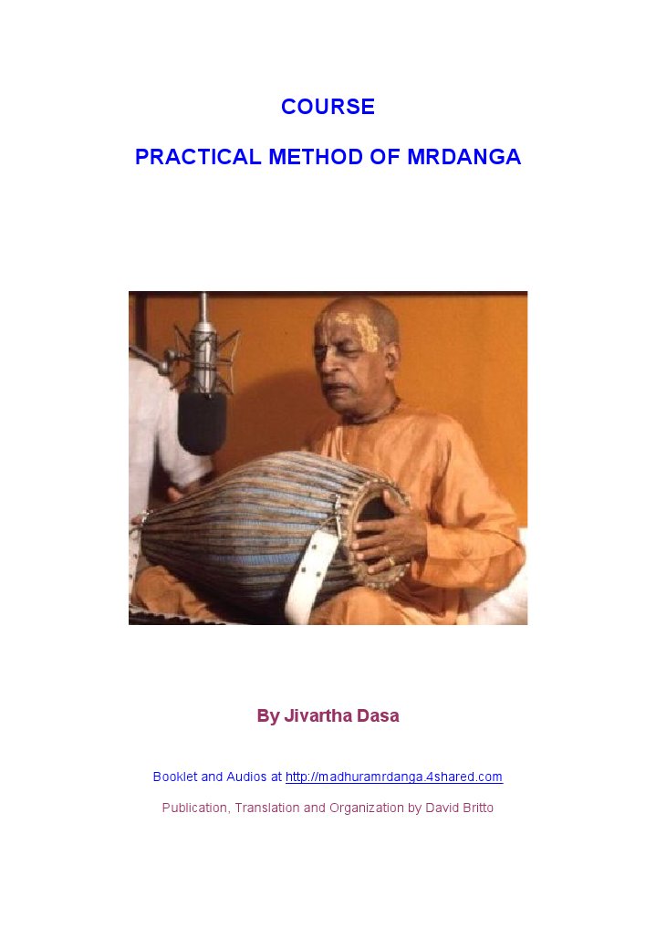 Practical Method of Mrdanga by Jivartha Dasa (Mridanga) | PDF | Indian ...