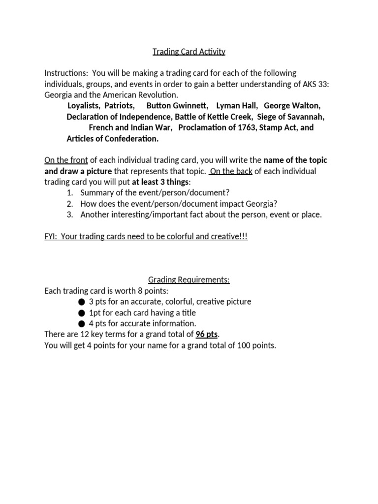 22 Trading Card Rules | PDF