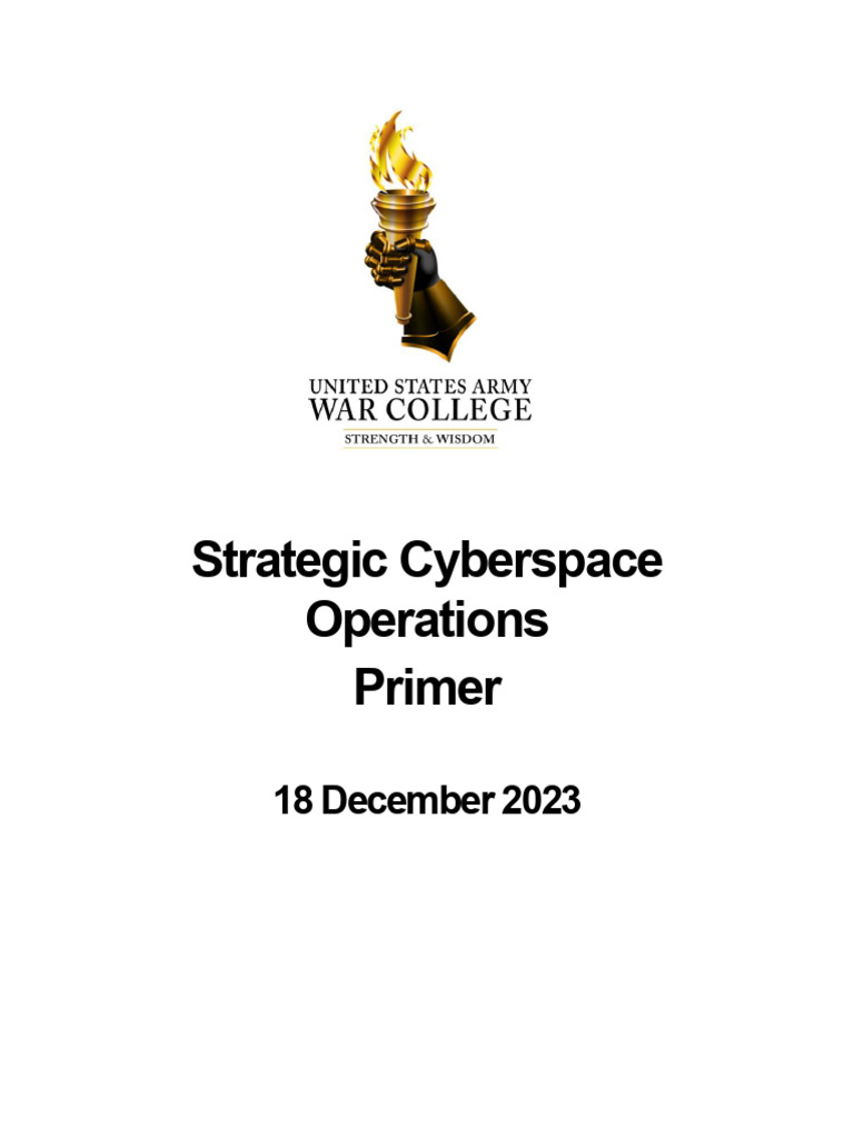 Strategic Cyberspace Operations Primer 2023 | PDF | Computer Security ...