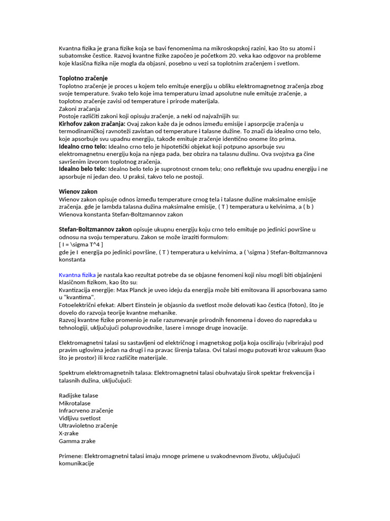 kvantna fizika | PDF