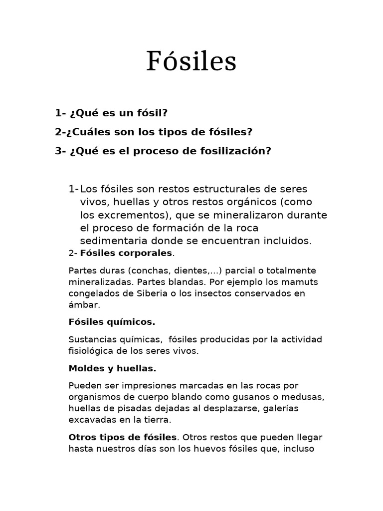 Fosiles | PDF