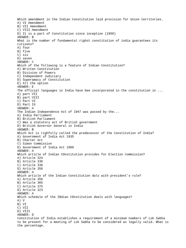 Questions Sanjeev ICTK Unit 5 20221202 1545 | PDF | Constitution | Legal Documents