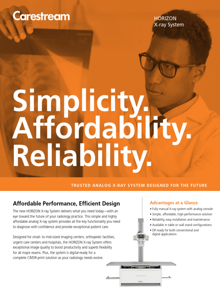 HORIZON X-ray System: Affordable Imaging Solution | PDF | Radiography ...