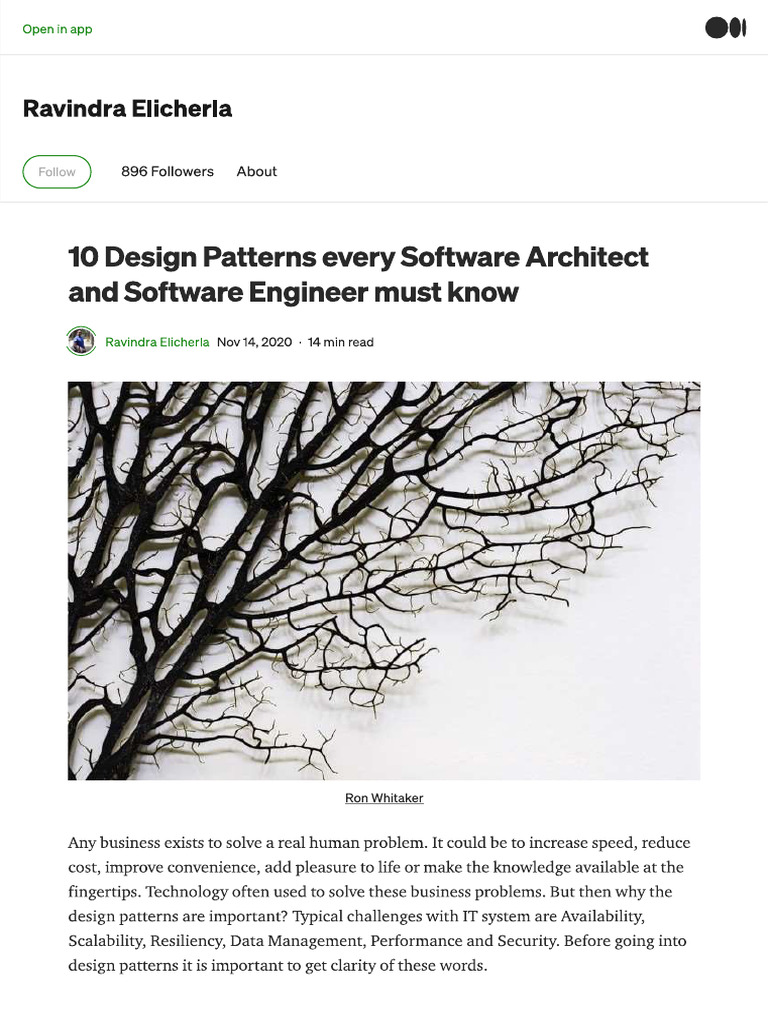 10 Design Patterns Every Software Architect and Software Engineer Must Know | PDF