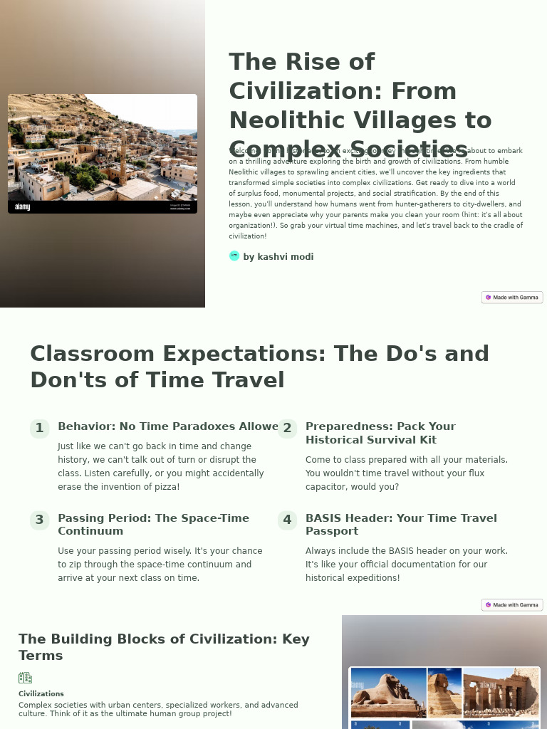 The Rise of Civilization From Neolithic Villages To Complex Societies ...