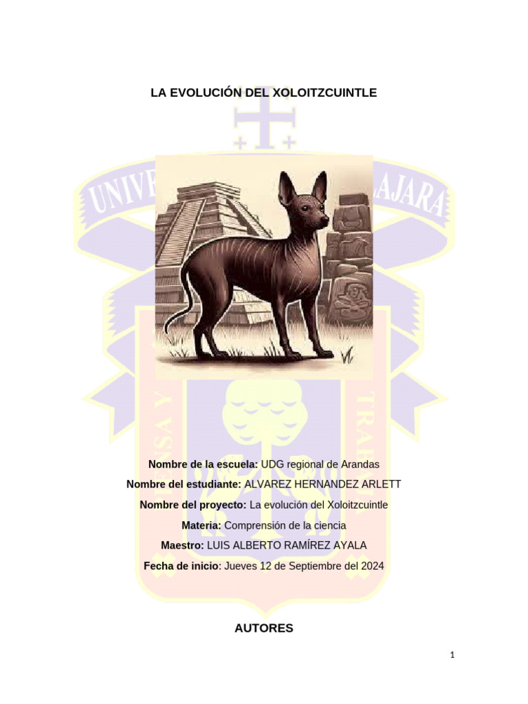 La Evolución Del Xoloitzcuintle | PDF