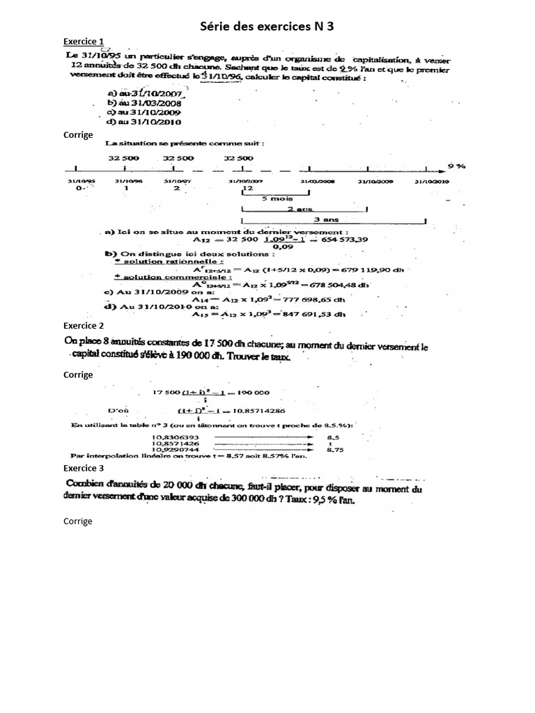 CORRIGE Série Des Exercices N 3 | PDF