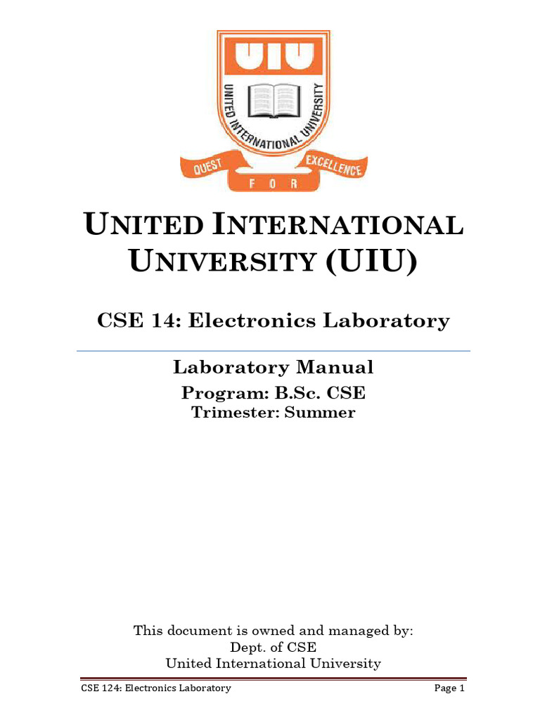 UIU Lab Report | PDF | Rectifier | Logic Gate