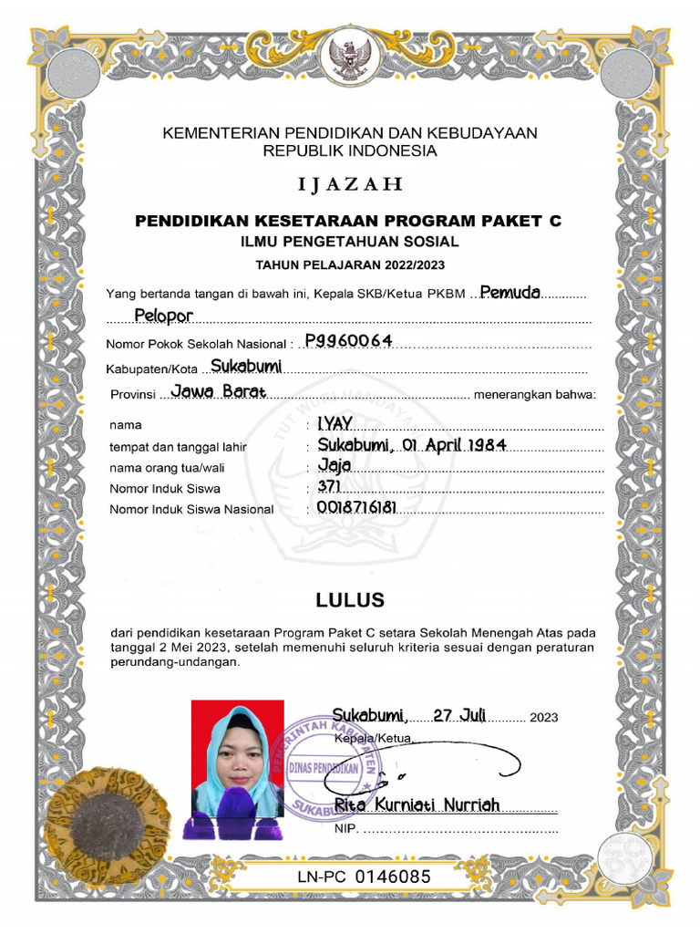 Ijazah Paket C Iyay | PDF