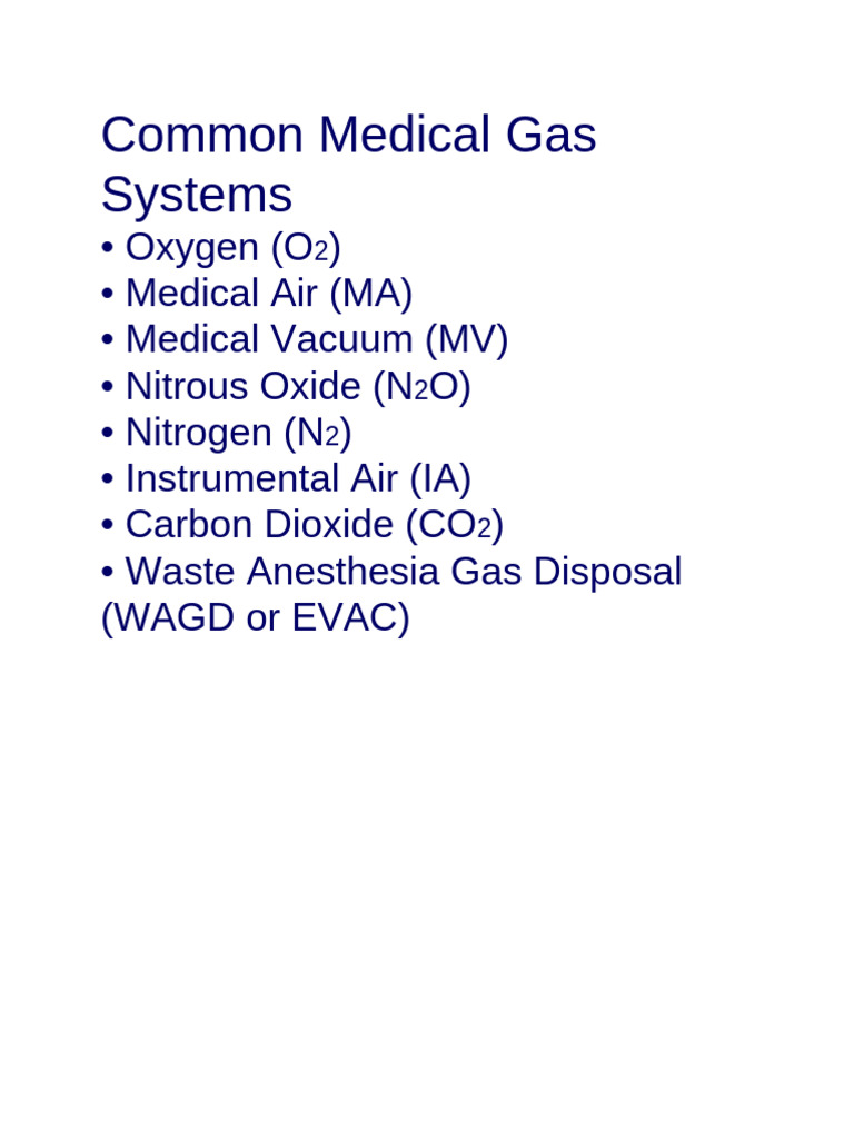 medical gases notes (1) | PDF | Oxygen | Nitrous Oxide