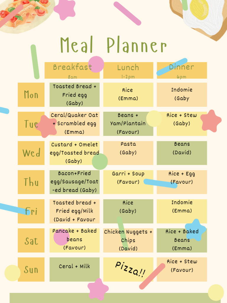 Beige Neutral Weekly Meal Planner | PDF