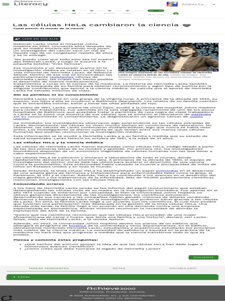 Achieve3000 Lesson 5 | PDF | El la | Ciencias de la Salud