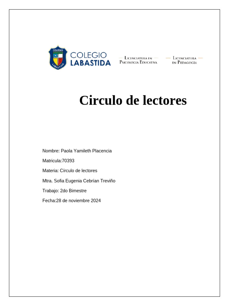 Círculo de Lectura Infantil: Guía Práctica | PDF