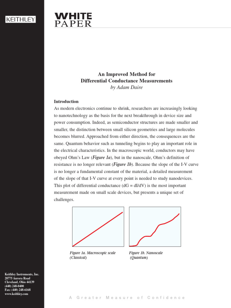 Improved Differential Conductance Method | PDF | Electrical Resistance And Conductance | Amplifier