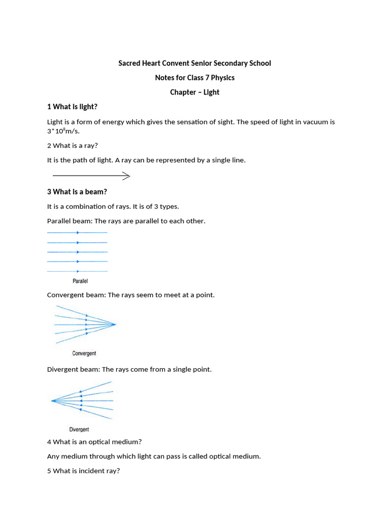 Physics Ch Light | PDF | Mirror | Reflection (Physics)