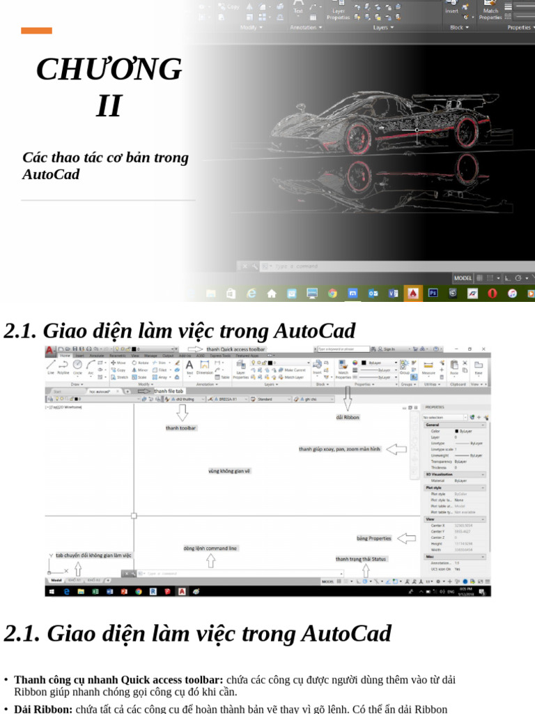 CHƯƠNG II - Các Thao Tác Trong AutoCad | PDF
