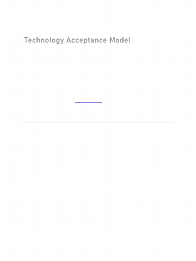 Technology Acceptance Model | PDF | Intenção | Comportamento