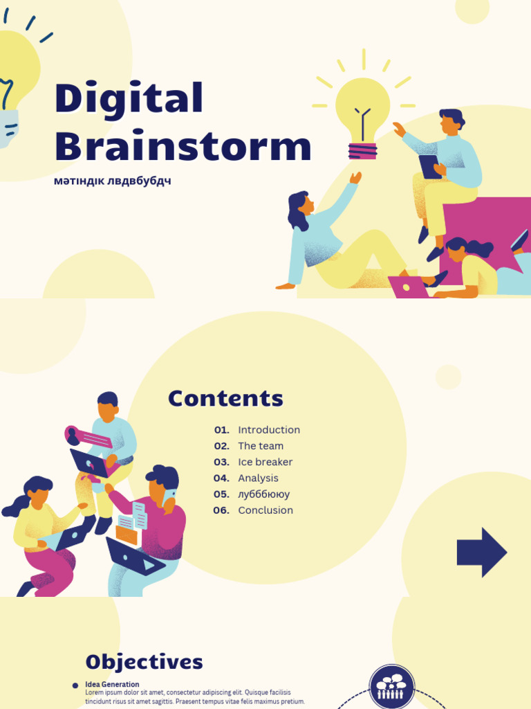 Yellow Illustrative Brainstorming Presentation | PDF