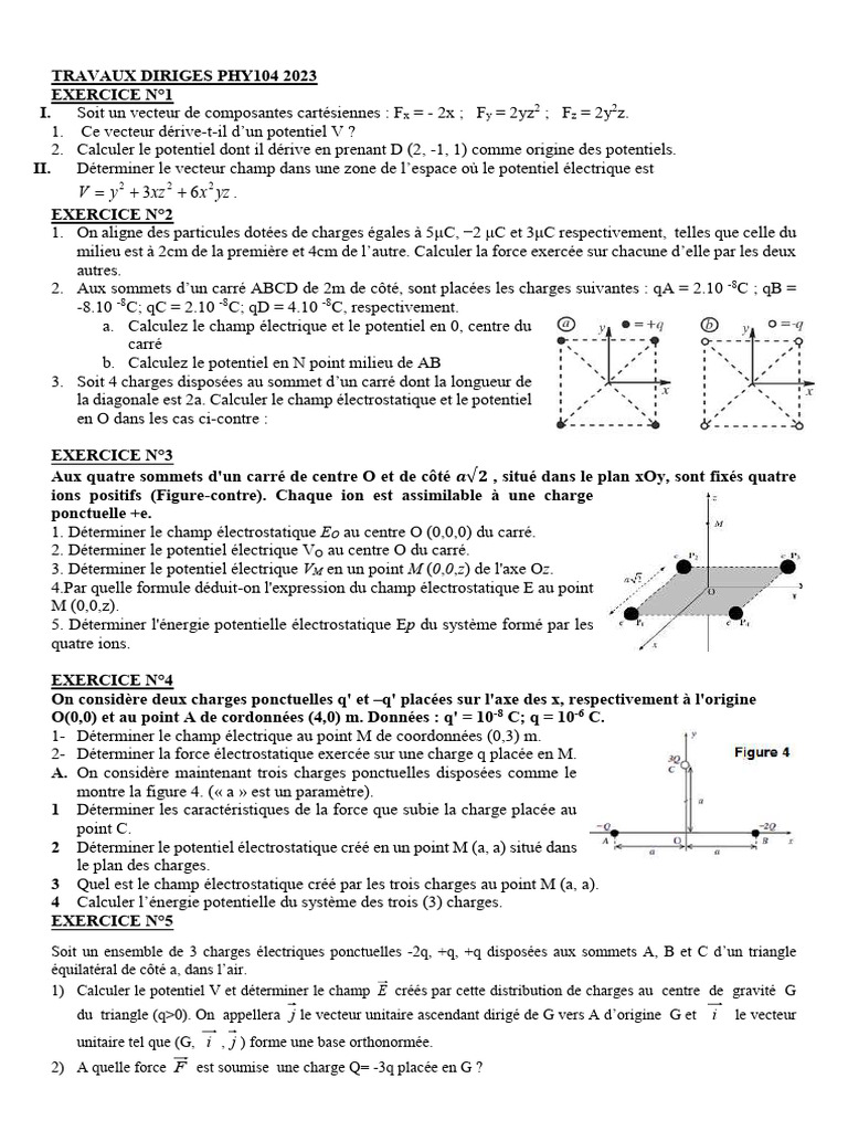 Formules de Potentiel et Champ Électrique | PDF | Condensateur | Champ ...