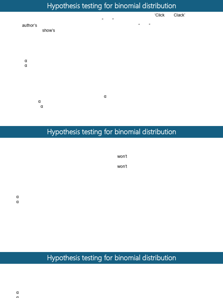 Binomial Distribution Hypo | PDF | Hypothesis | Probability