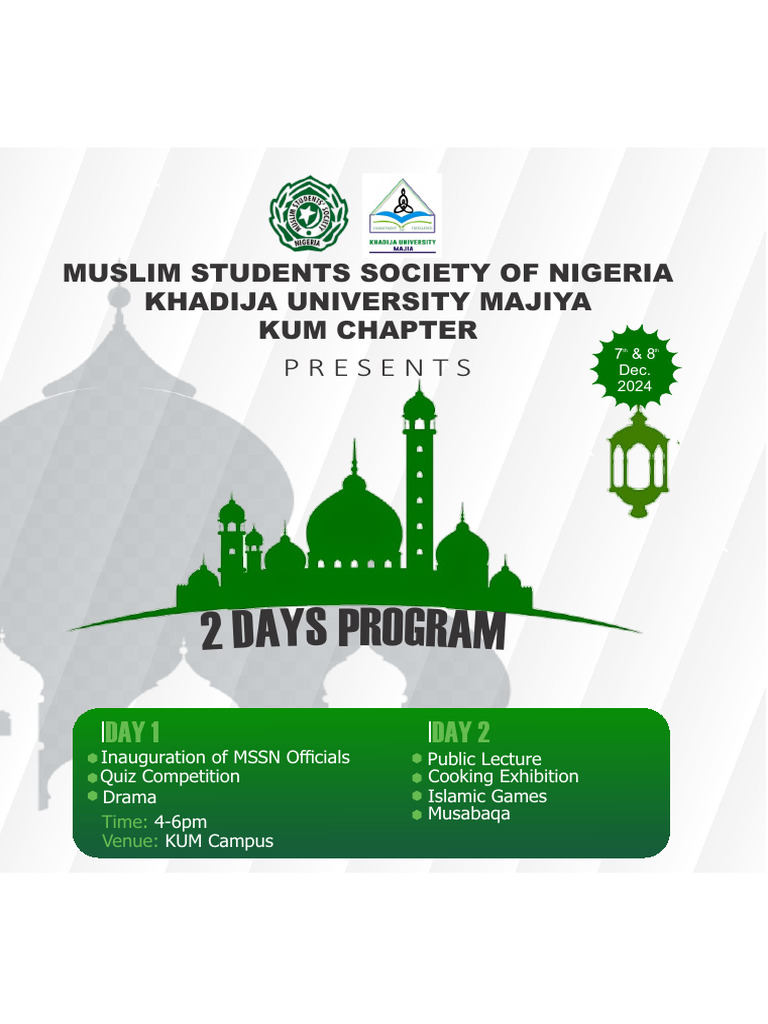 MSSN Kum Event | PDF
