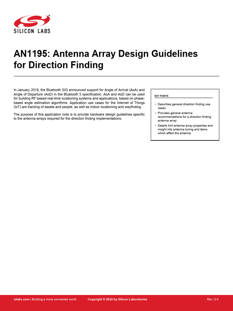 An1195 Antenna Array Direction Finding | PDF | Antenna (Radio) | Printed Circuit Board