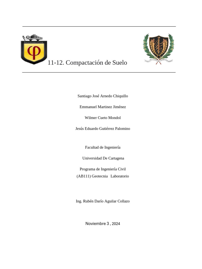 Resultados Proctor Estándar | PDF | Ciencia del suelo | Suelo