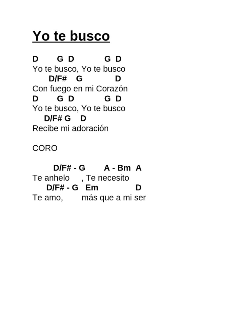 6. yo te busco | PDF