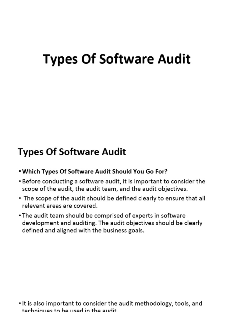 types audit | PDF | Audit | Computer Security