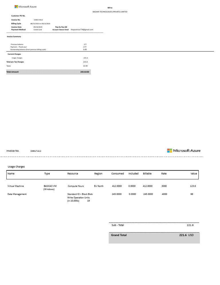 Bill to (10) | PDF | Invoice | Credit Card