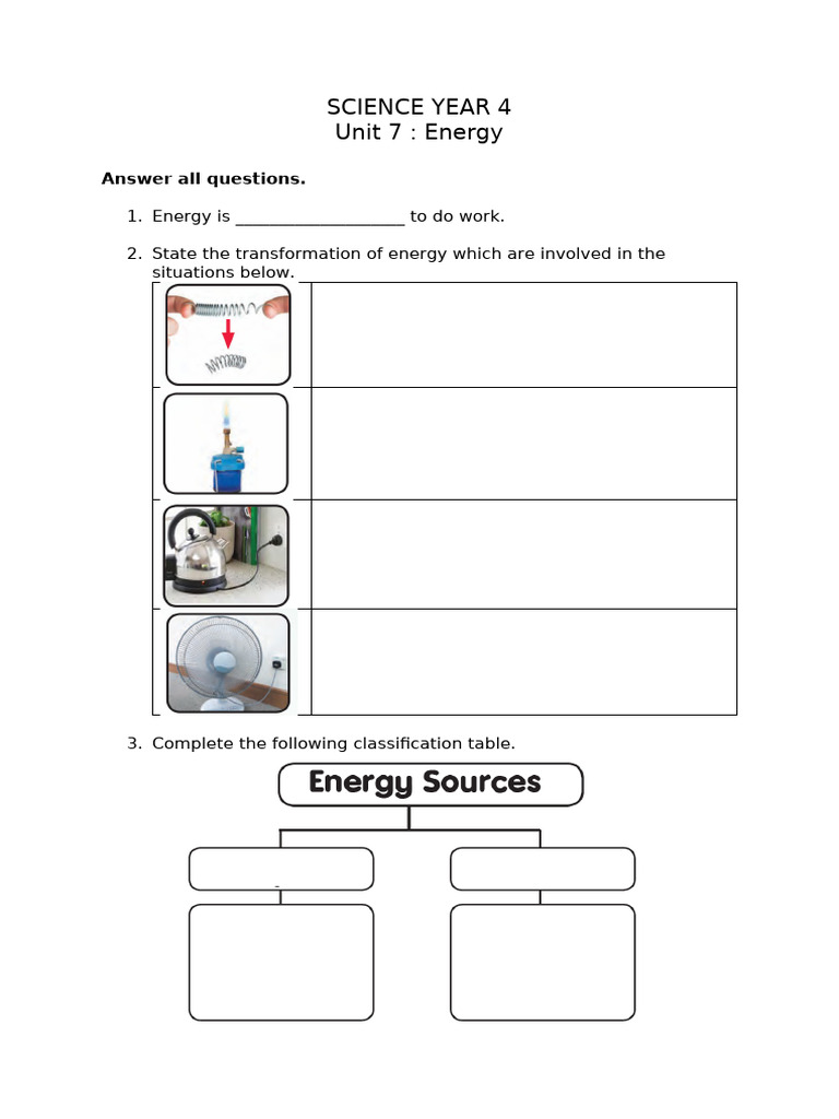 Science Year 4 | PDF