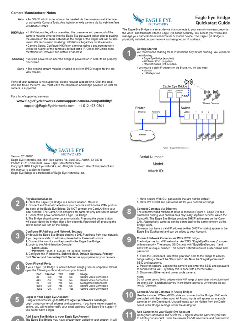 Eagle Eye Bridge Setup Guide | PDF | Computer Network | Wi Fi