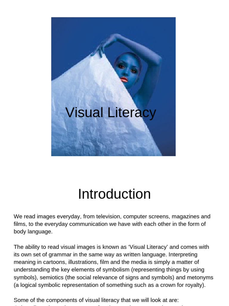 Visual Literacy Presentation | PDF | Composition (Visual Arts) | Image