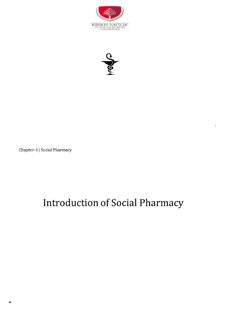 Chap 1 Introduction To Social Pharmacy | PDF | Pharmacy | Sustainability