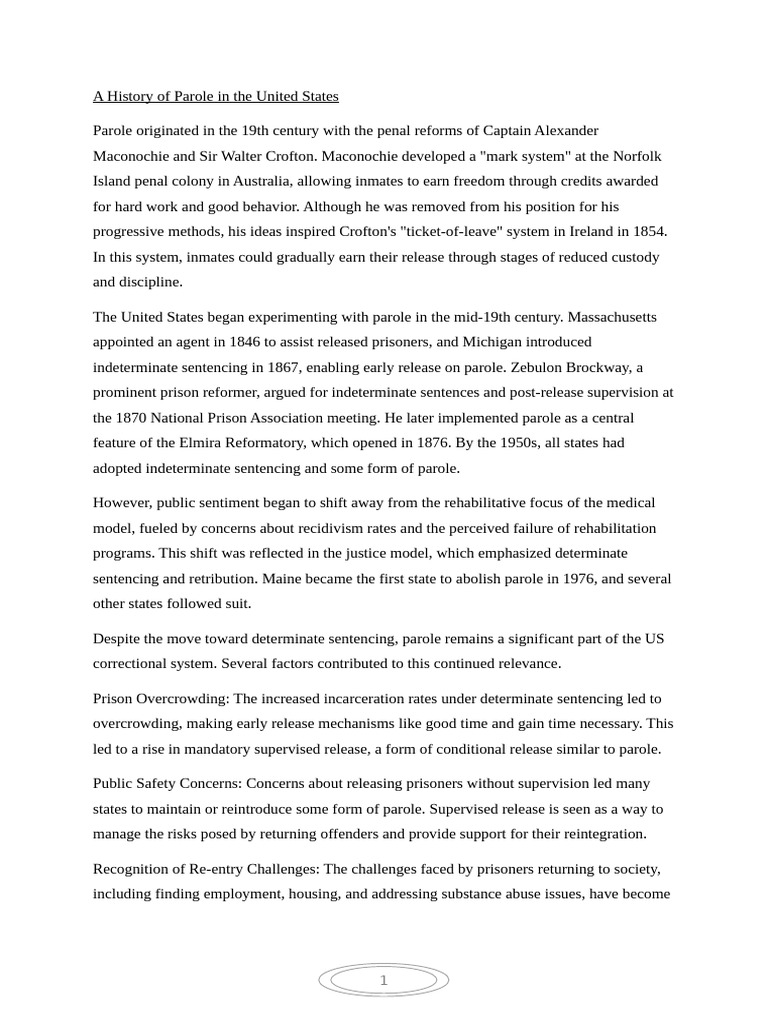 Parole in SA | PDF | Parole | Recidivism