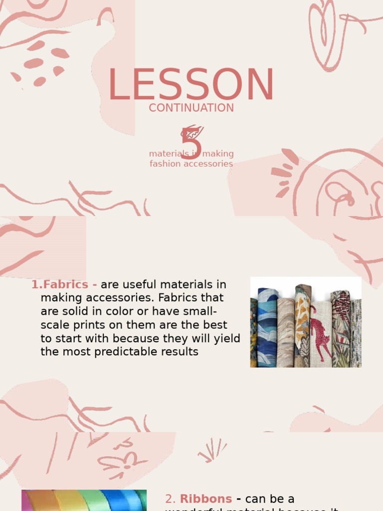 TLE 10 Materials in Making Fashion Accessories | PDF | Bracelet | Yarn