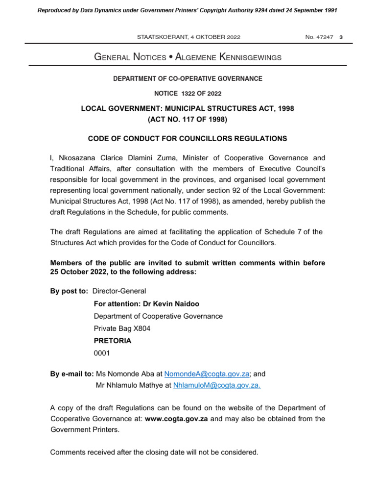 LGM GG47247 Notice 1322 of 2022 | PDF | Quorum | Government