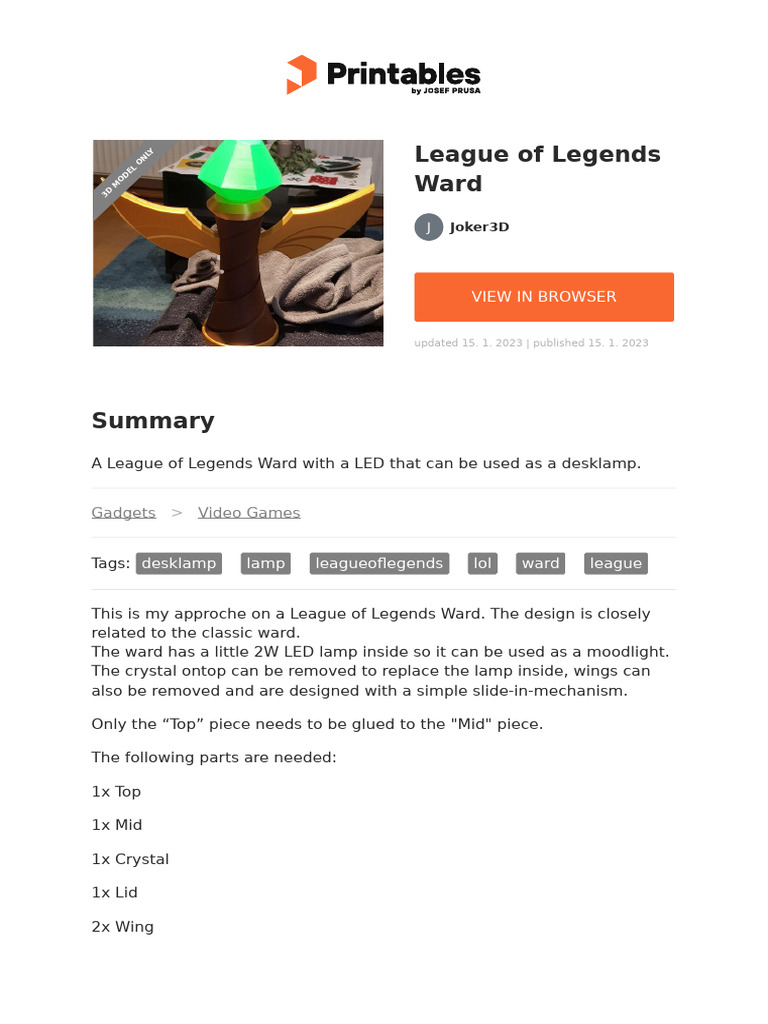 League of Legends Ward | PDF