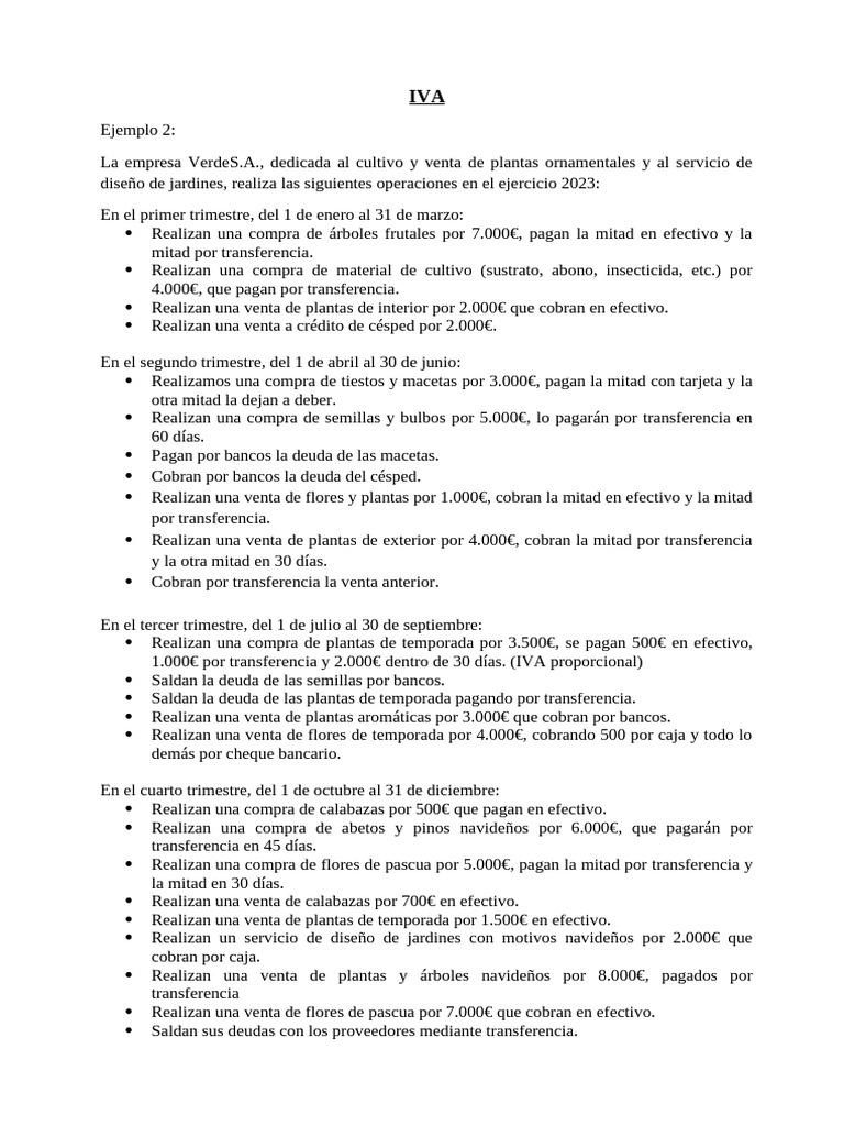 Ejemplo 2 Iva | PDF | Botánica