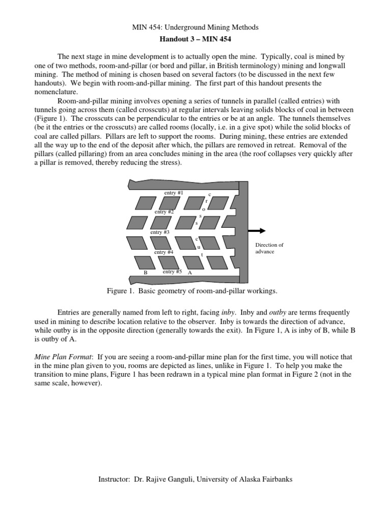 Room-and-Pillar Mining Methods Explained | PDF | Technology & Engineering